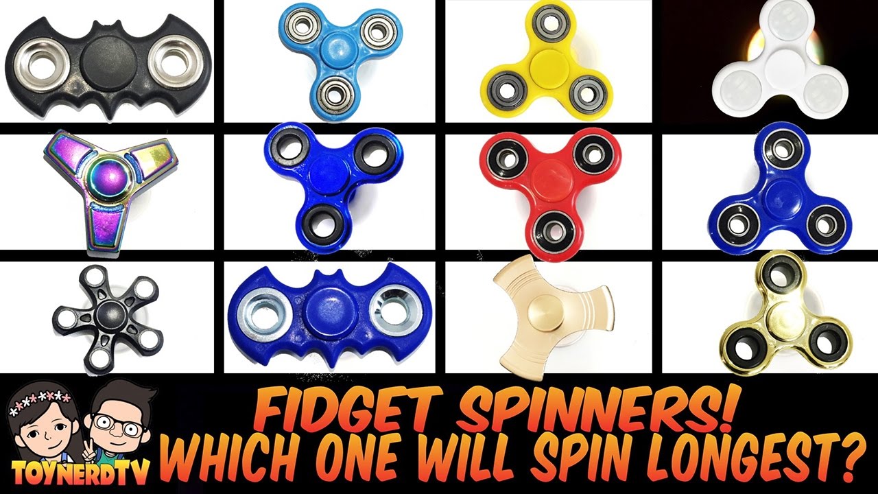 Fidget Spinners Which one will spin the longest test - YouTube