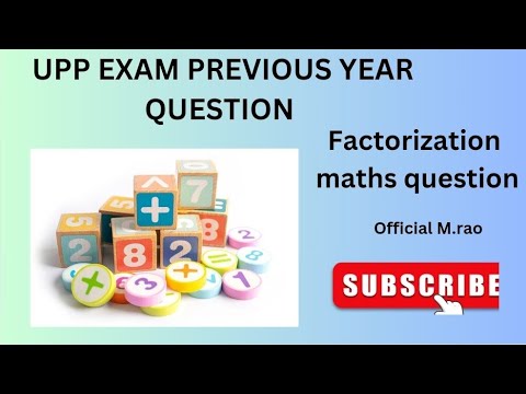 Factorization maths question @Manishrao95 - YouTube