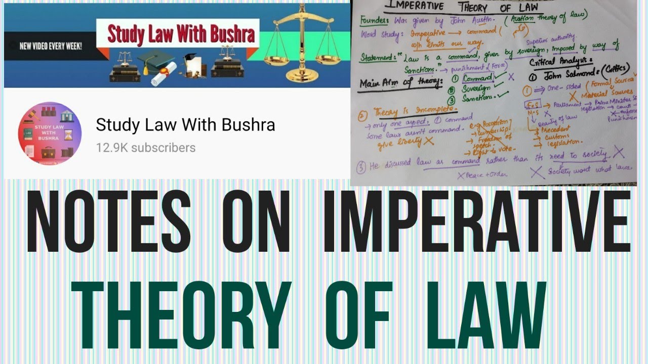 Notes on Imperative Theory of Law I Study Law With Bushra - YouTube