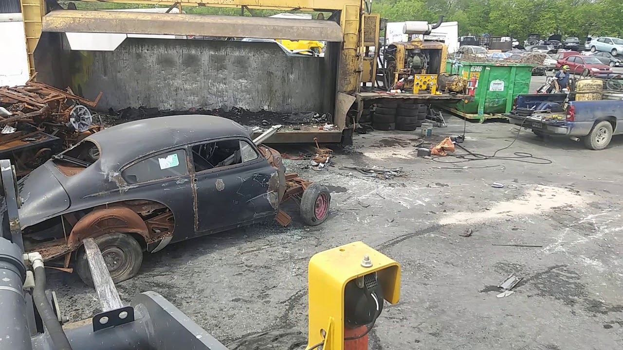 Old 2 Door Chevy and Ford Pinto gets Crushed - YouTube