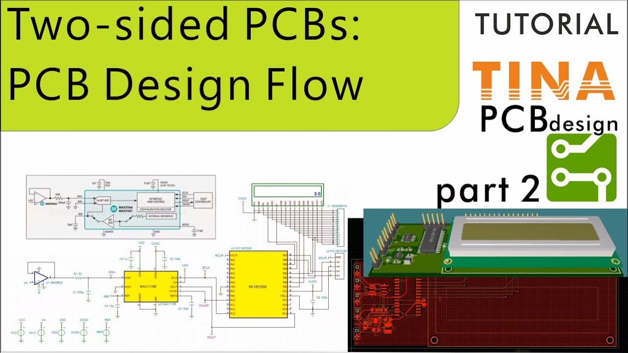 Creating two-sided PCBs in TINA, part 2: TINA PCB Design Flow - YouTube