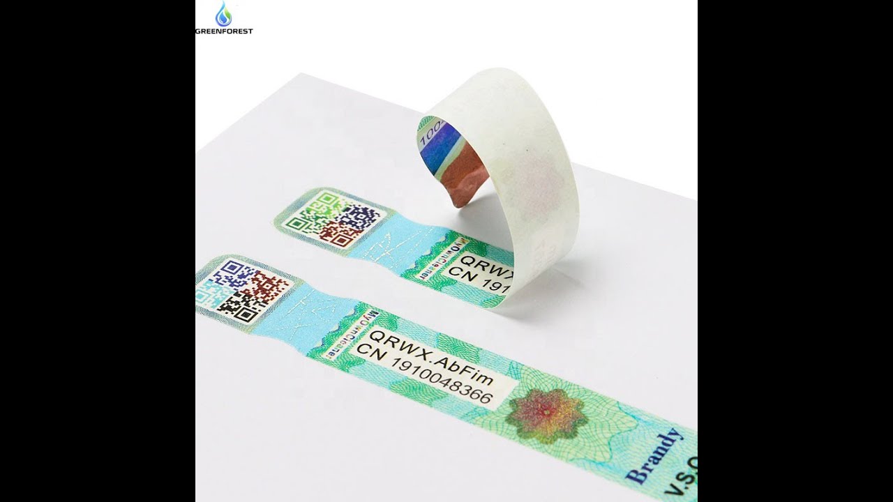 Scratch Off QR Code serial number 3D Hologram label Sticker - YouTube