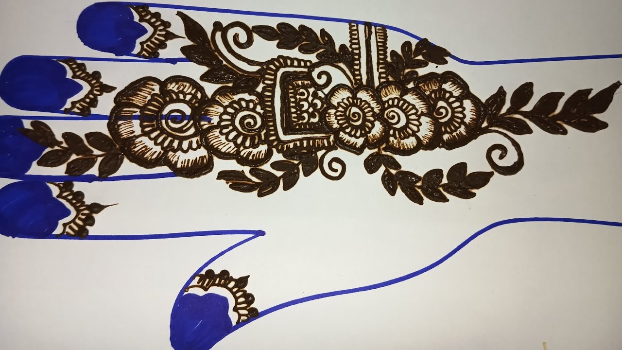 simple Arabic mehdi design सिंपल अरेबिक मेंहदी डिजाइन # ...