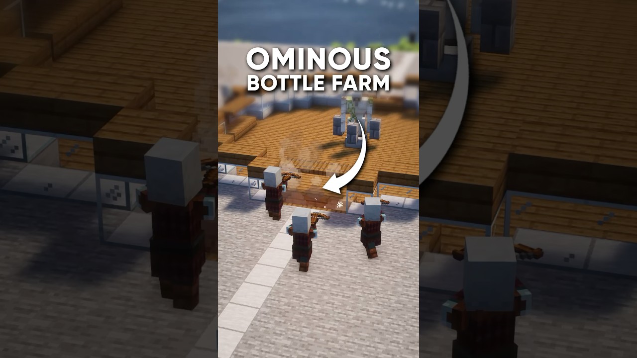 Minecraft Tutorial | Ominous Bottle Farm #shorts #minecraft - YouTube