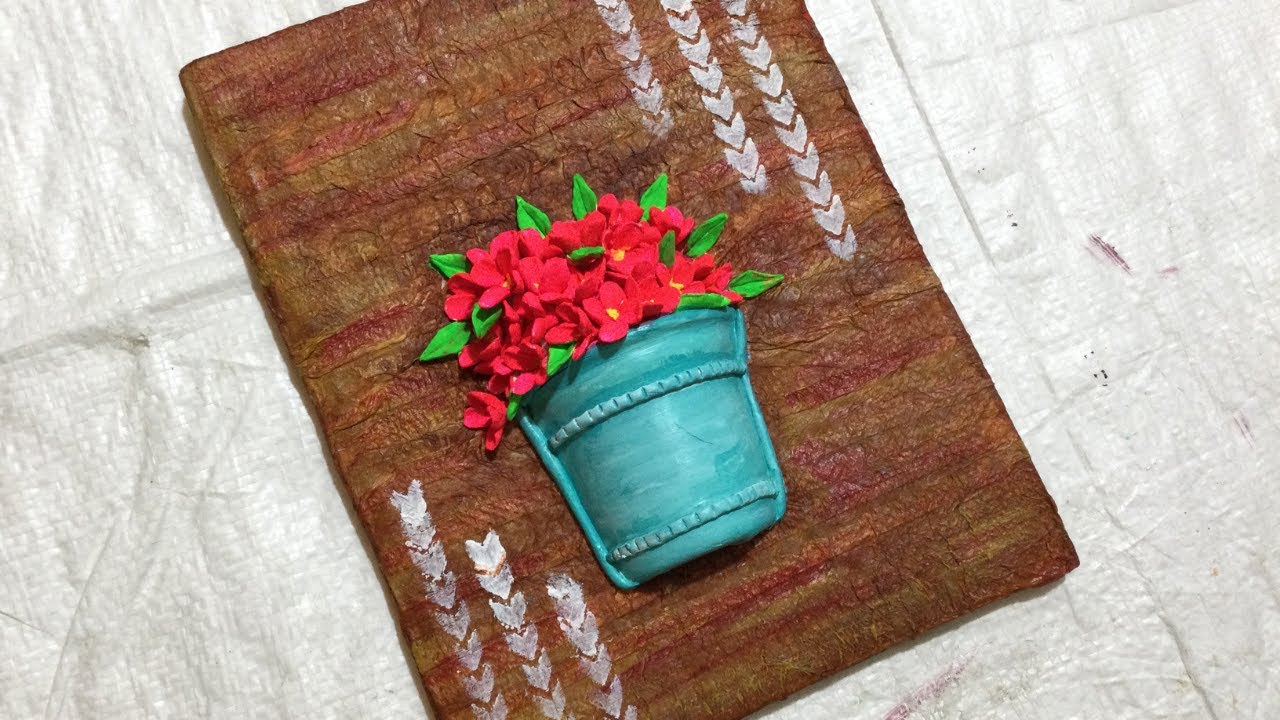 Clay Mural On Cardboard | Cardboard Craft - YouTube