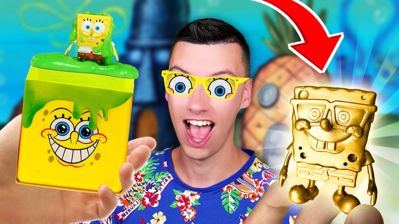 Ouverture d'une boîte BOB L'ÉPONGE Slimeez! (Bob DORÉ Rare ?!) - YouTube