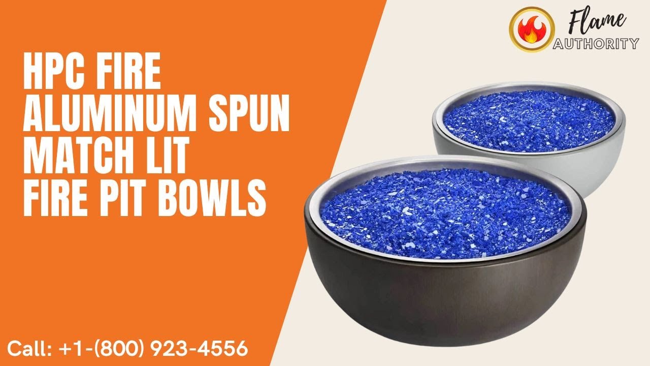 HPC Fire Aluminum Spun Match Lit Fire Pit Bowls - YouTube