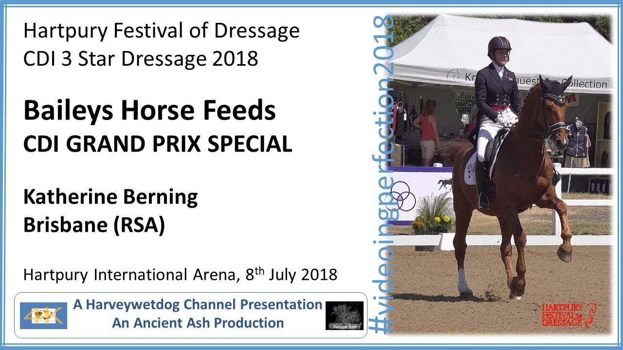 HARTPURY FESTIVAL OF DRESSAGE: Katherine Berning and Brisbane - YouTube