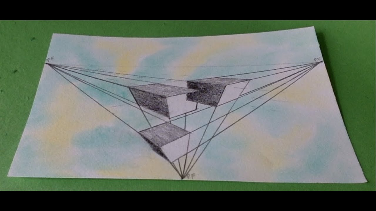 Como dibujar CUBOS CON TRES PUNTOS DE FUGA / Draw cubes with three ...