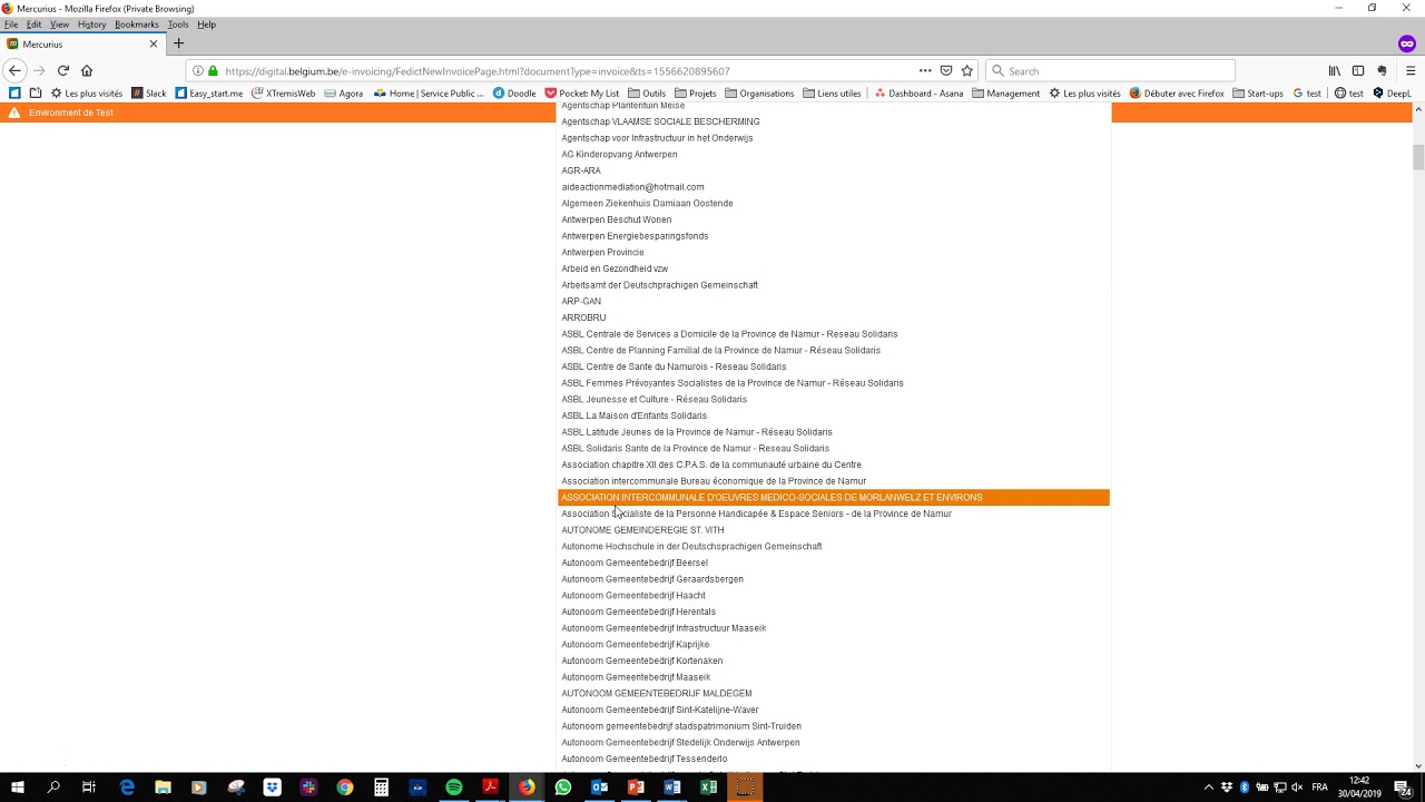 Portail Mercurius: connexion et encodage d'une facture - YouTube