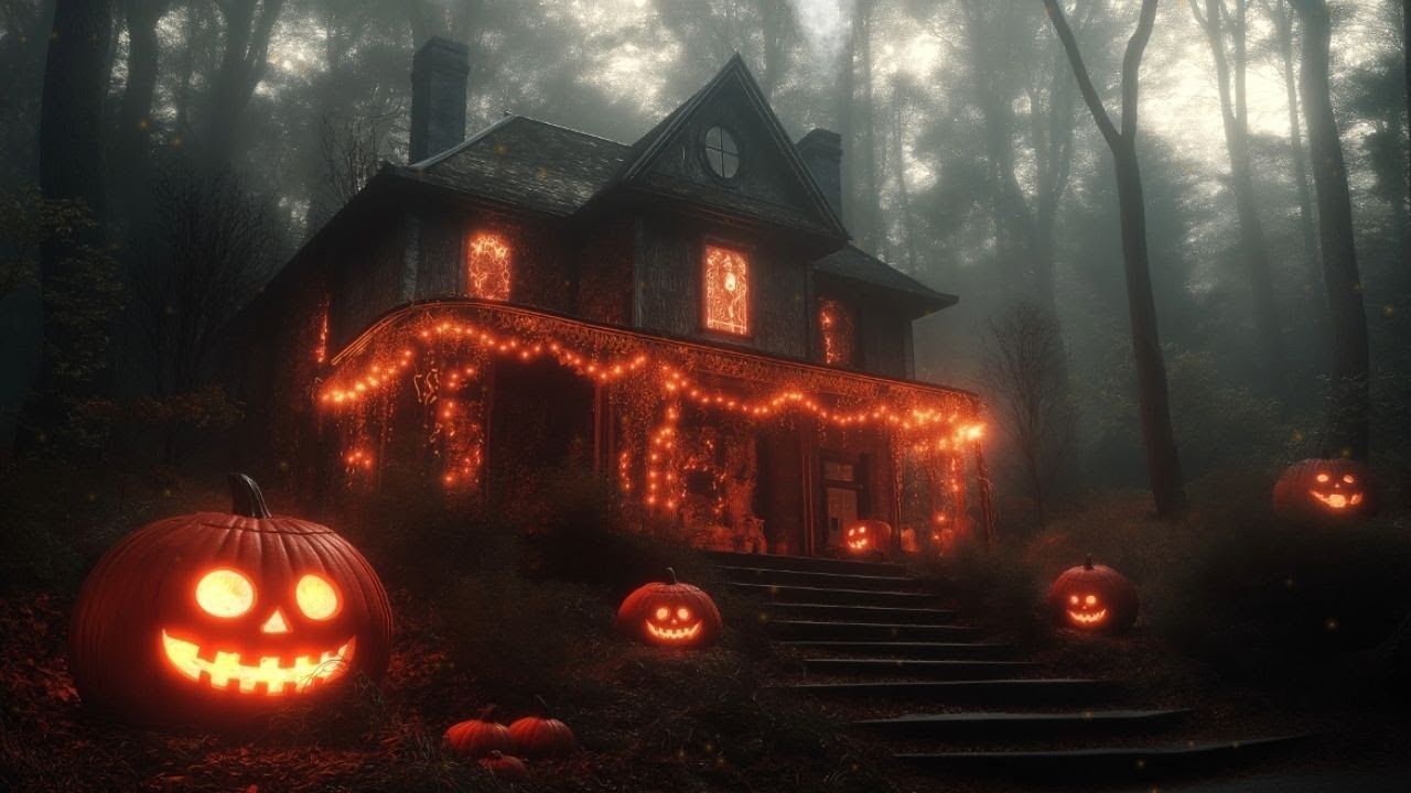 Halloween Night Ambience | Spooky Nature Sounds & Ghostly Groans ...