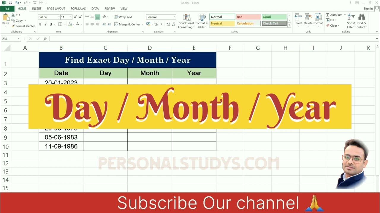 How To Find Day From Date In MS Excel Get Day Name From Date In how-to-find-day-from-date-in-ms-excel-get-day-name-from-date-in