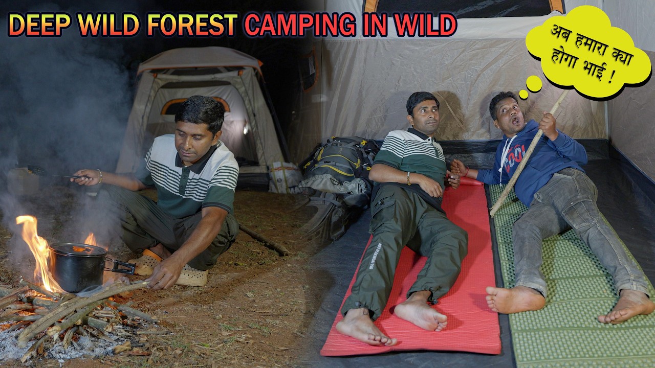 Deep Forest Camping In Wild Glamping 🌲 Strange Animal Lurking Near Tent ...
