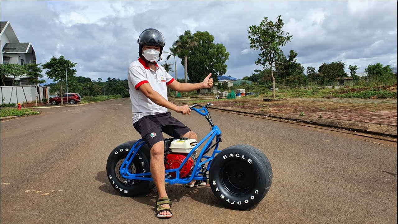 Mini Motorcycle 200cc /6.5HP - Super Big Wheel - YouTube