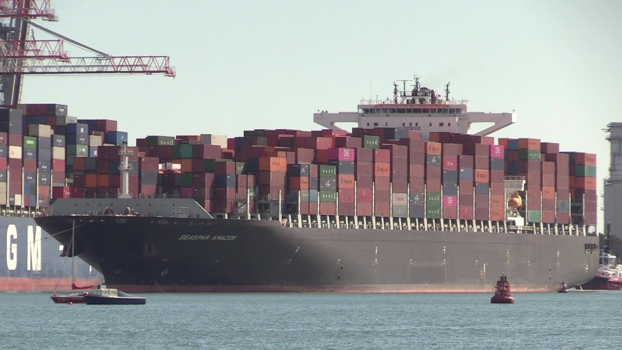 Container Ship "Seaspan Amazon" Southampton Container Terminal from ...