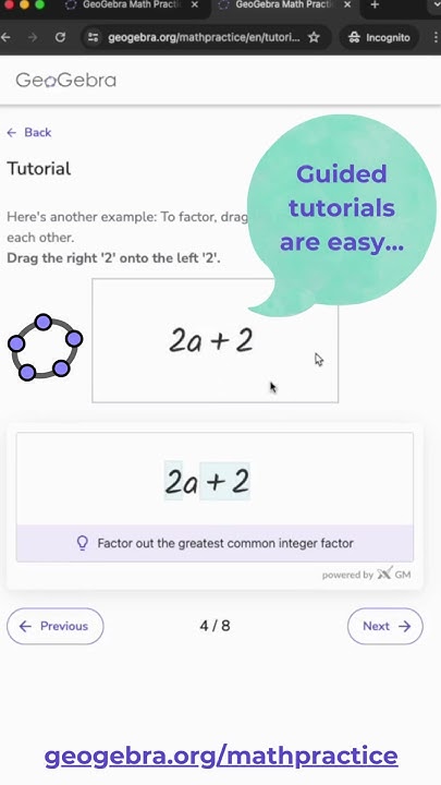 GeoGebra Math Practice Guided Tutorials intro - YouTube
