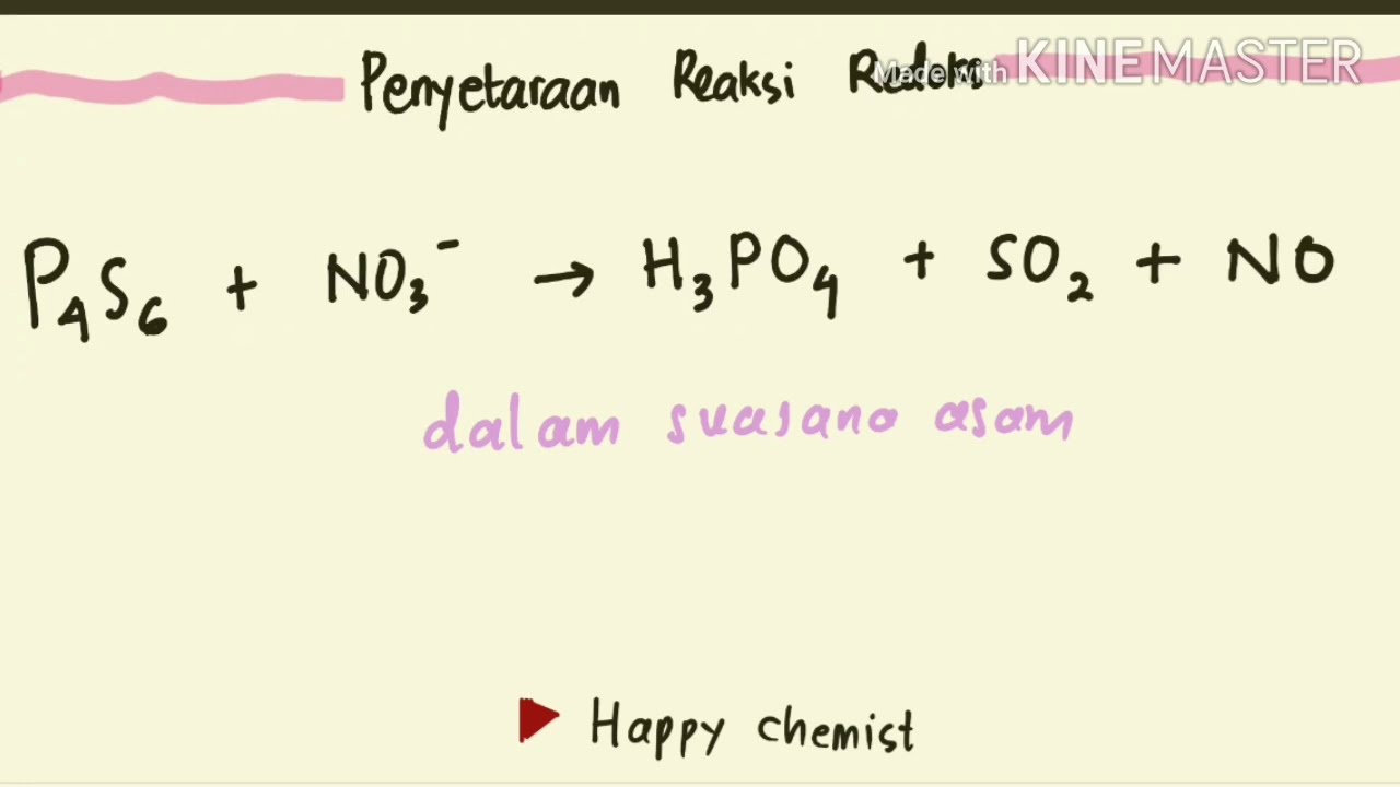 P4S6 + NO3- : H3PO4 + SO2 + NO | penyetaraan dalam suasana asam - YouTube