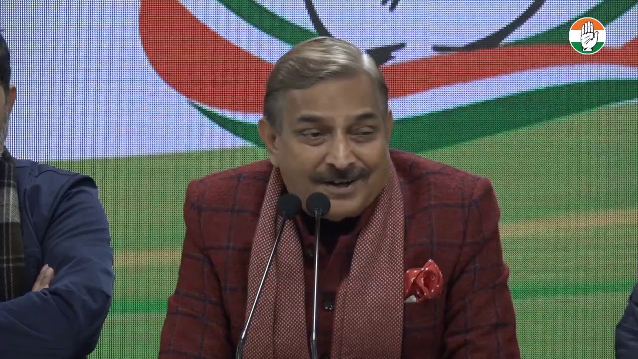 LIVE: Pramod Tiwari addresses media at Congress HQ - YouTube