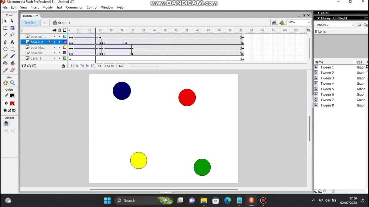 Tugas Conten Creator, Mahasiswa (Pelita Nusantara) Cara membuat animasi bola bergerak dan ...