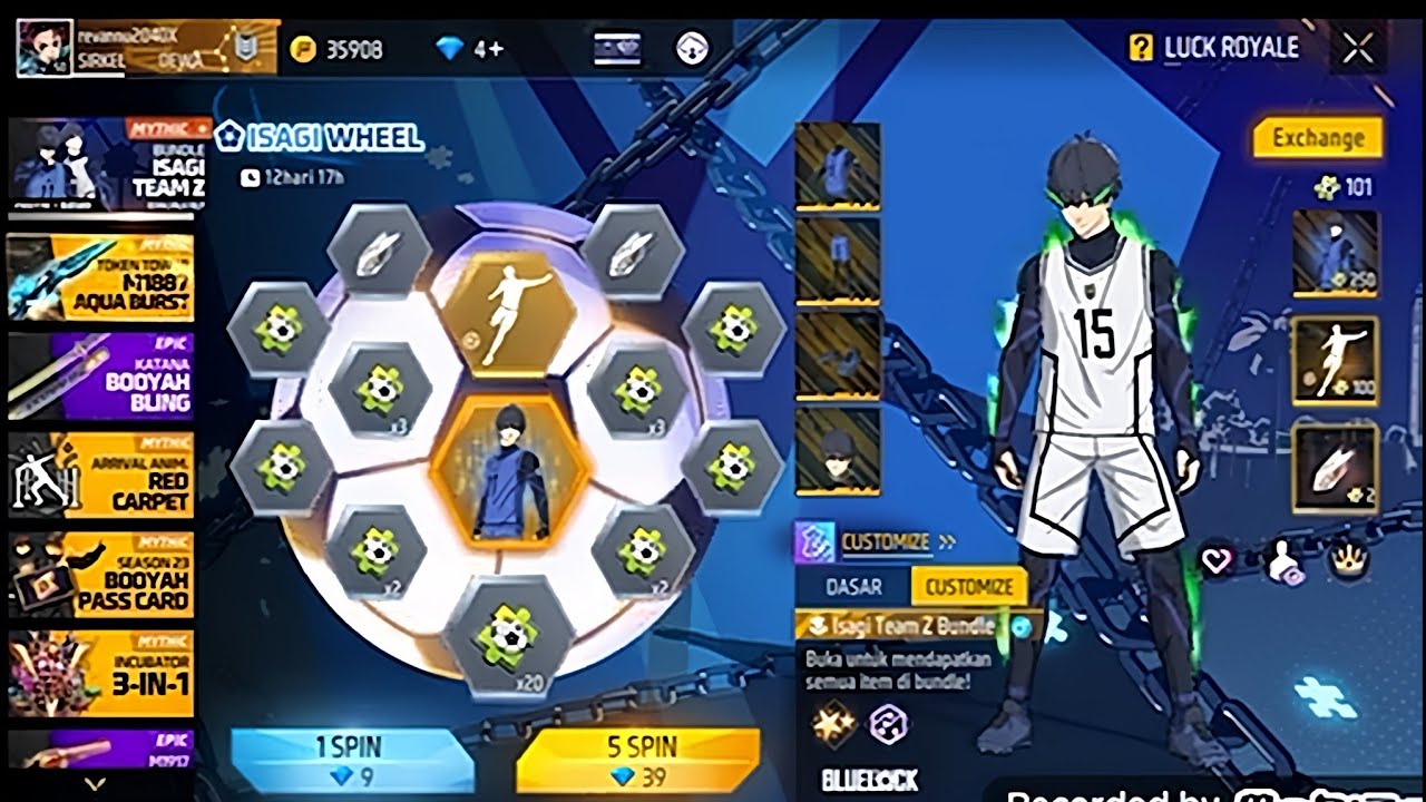 Dapet Emote Blue Lock keren abis berapa? DM ini. Free Fire X Anime Blue ...