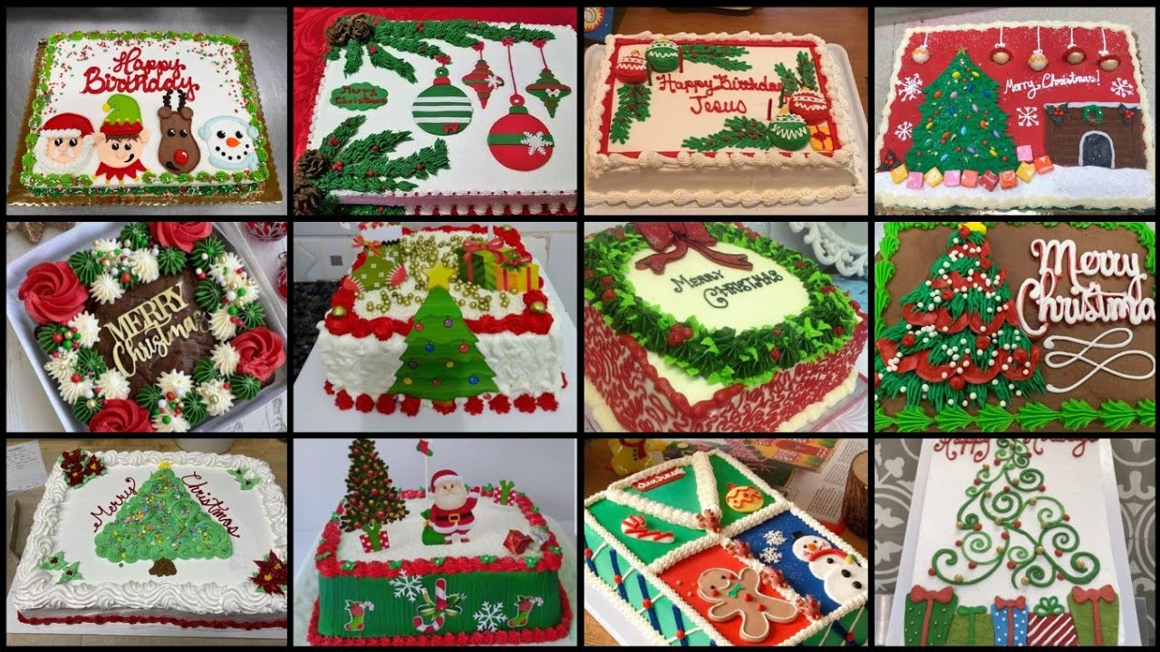 Square Christmas Cake for 2024 | Best Square Shape Christmas Cake ...