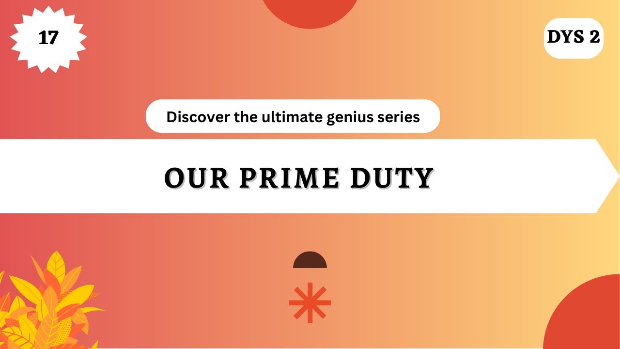 Our prime duty by Radheshyam Das | Discover Ultimate genius - YouTube