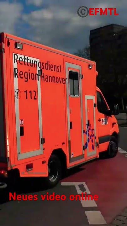 RTW DRK Rettungsdienst Region Hannover #retterwerden #DRK - YouTube