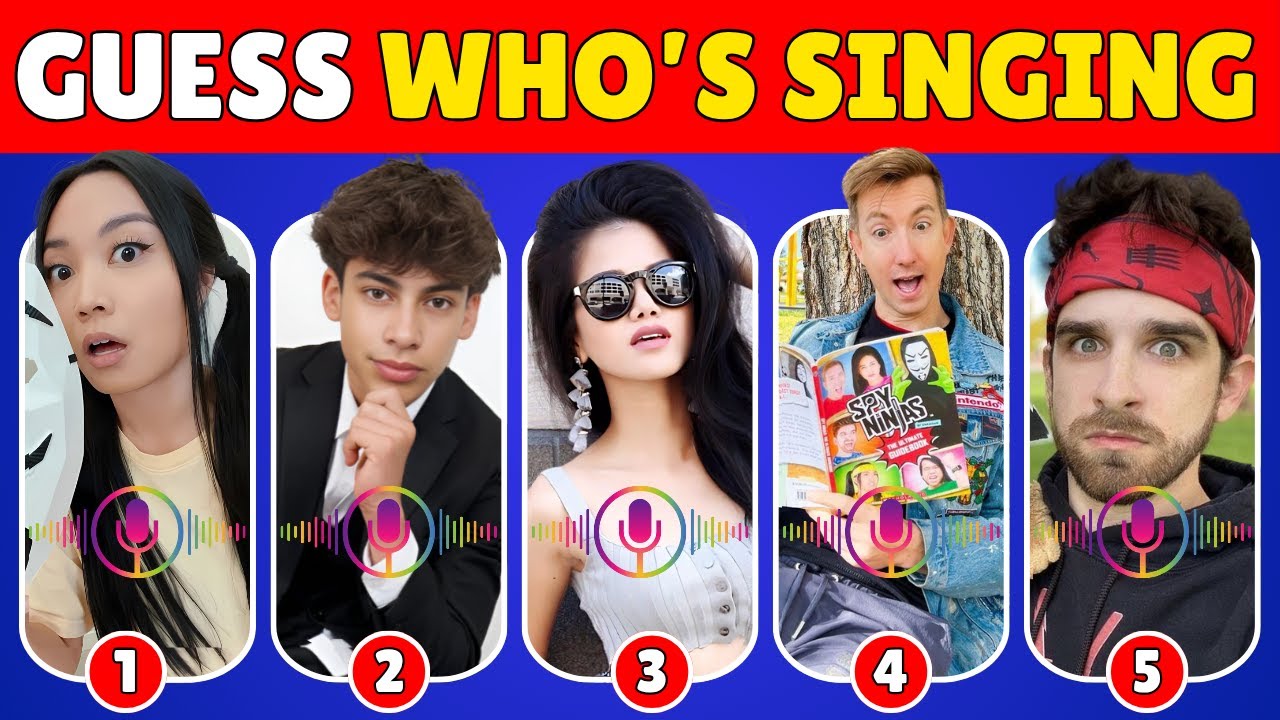 Spy Ninjas singing Quiz! 🥷 Chad Wild Clay, Vy Qwaint, Daniel, Regina ...