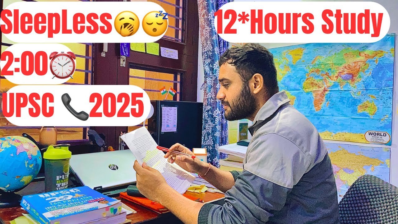 12* Hours Study Routine For My UPSC 2025 #4amstudy #studyroutine # ...