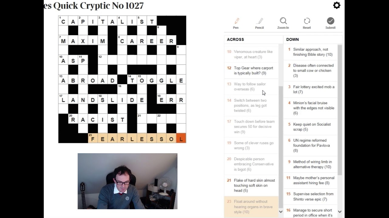 How to solve cryptic crosswords: 14 Feb 18 - YouTube
