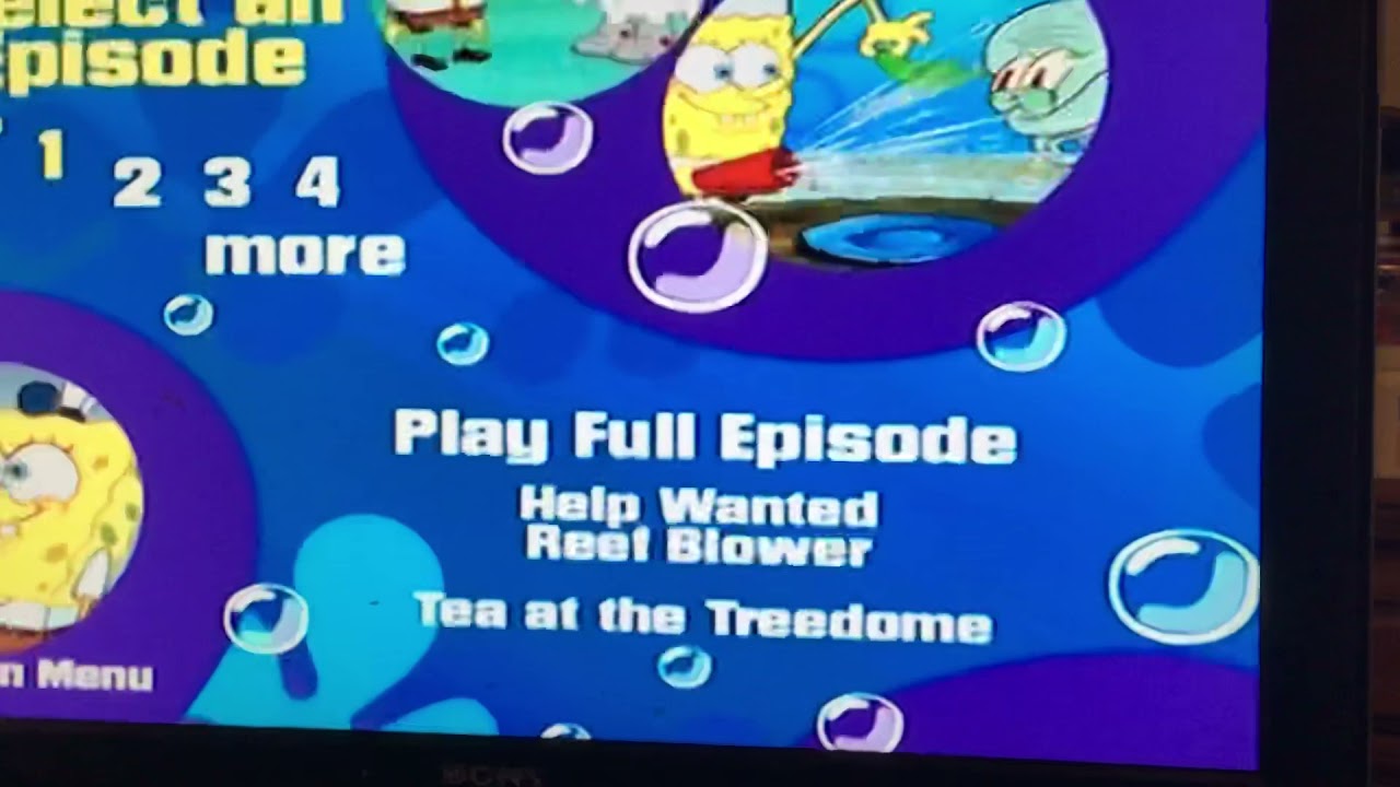 Spongebob the first 100 episodes disc 1 plus 2 dvd menus - YouTube