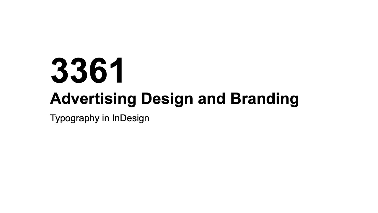 Typography in InDesign - YouTube