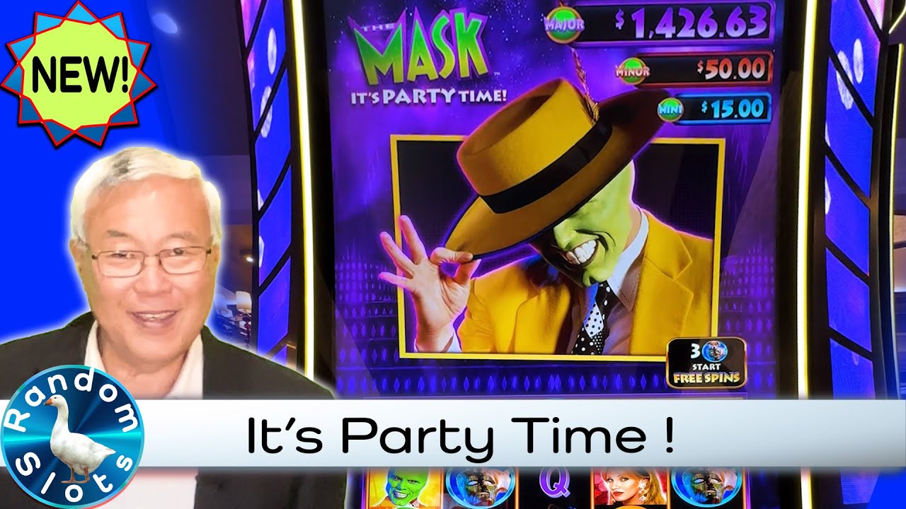 The Mask, It's Party Time Slot Machine Bonus - YouTube