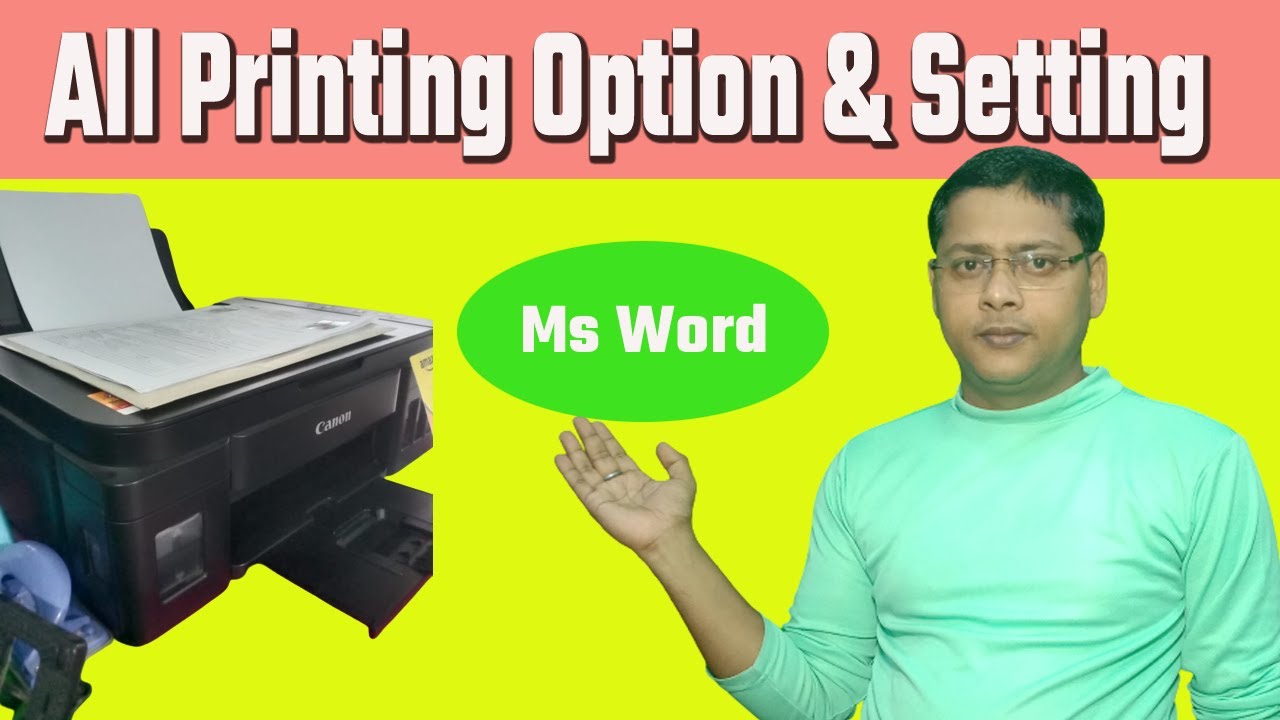 How To Print Any Document in Ms Word | All Printing Setting Microsoft ...