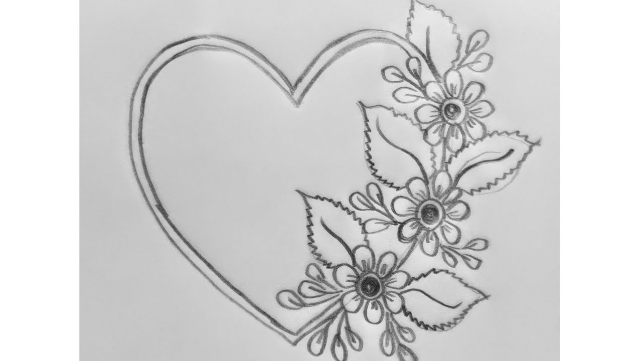 how-to-draw-love-heart-love-heart-with-flower-drawing-easy-flower