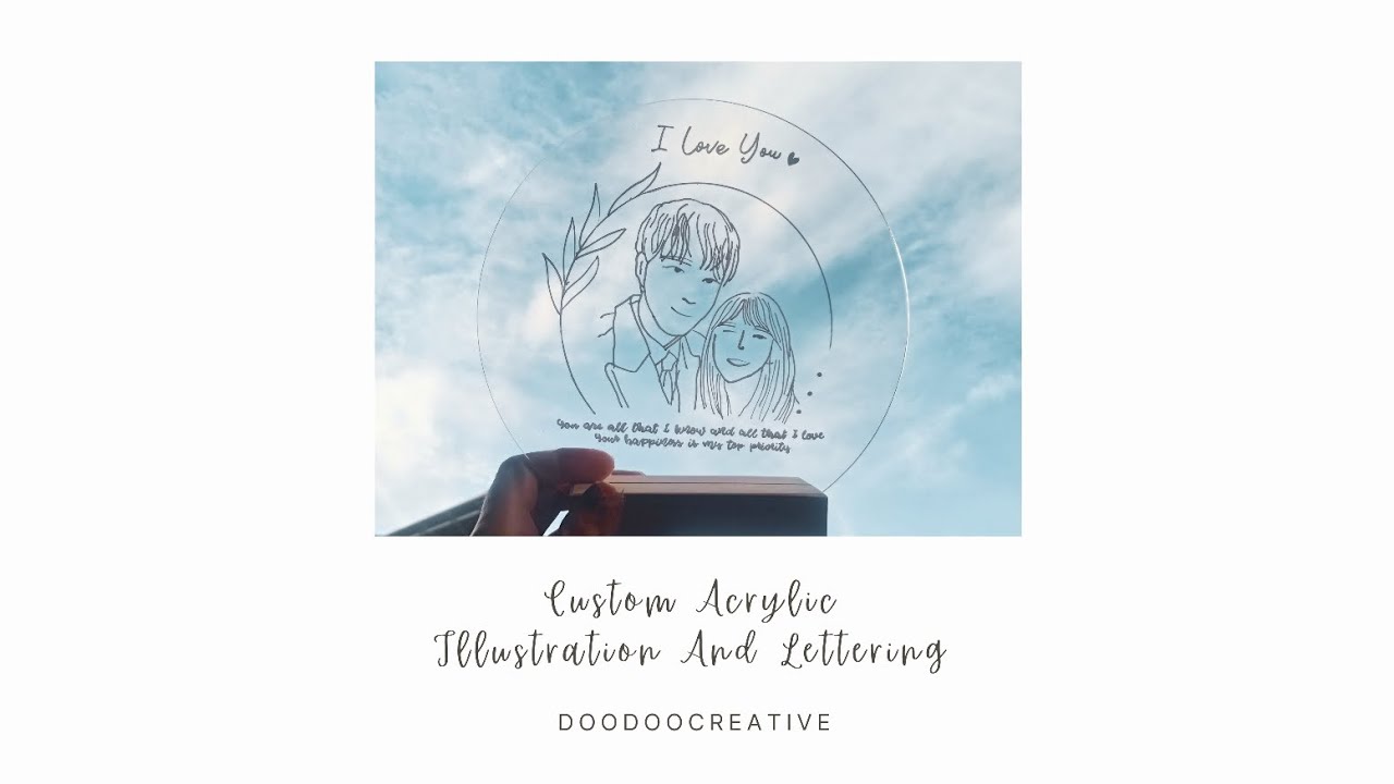 Cara Membuat Custom Acrylic Illustration and Lettering | Kado dan ...