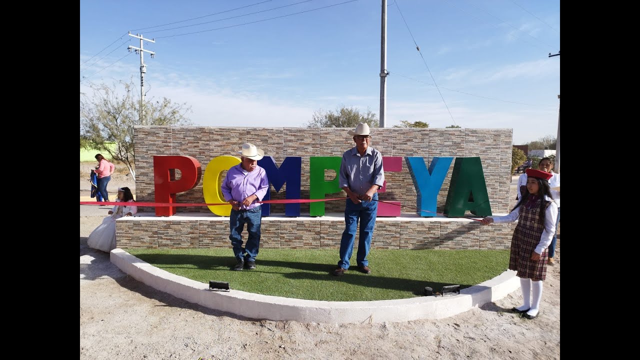 Ejido Pompeya. Inauguración de las Letras Monumentales. Tlahualilo ...