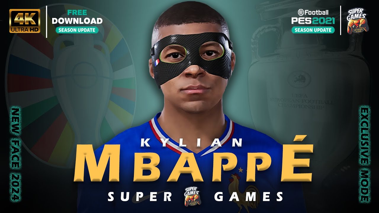 Kilyan Mbappe | New Face with Black Mask EURO 2024 | Sider CPK | PES ...