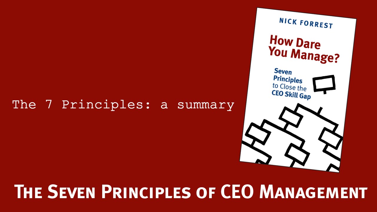 An introduction to the 7 principles of CEO management - YouTube