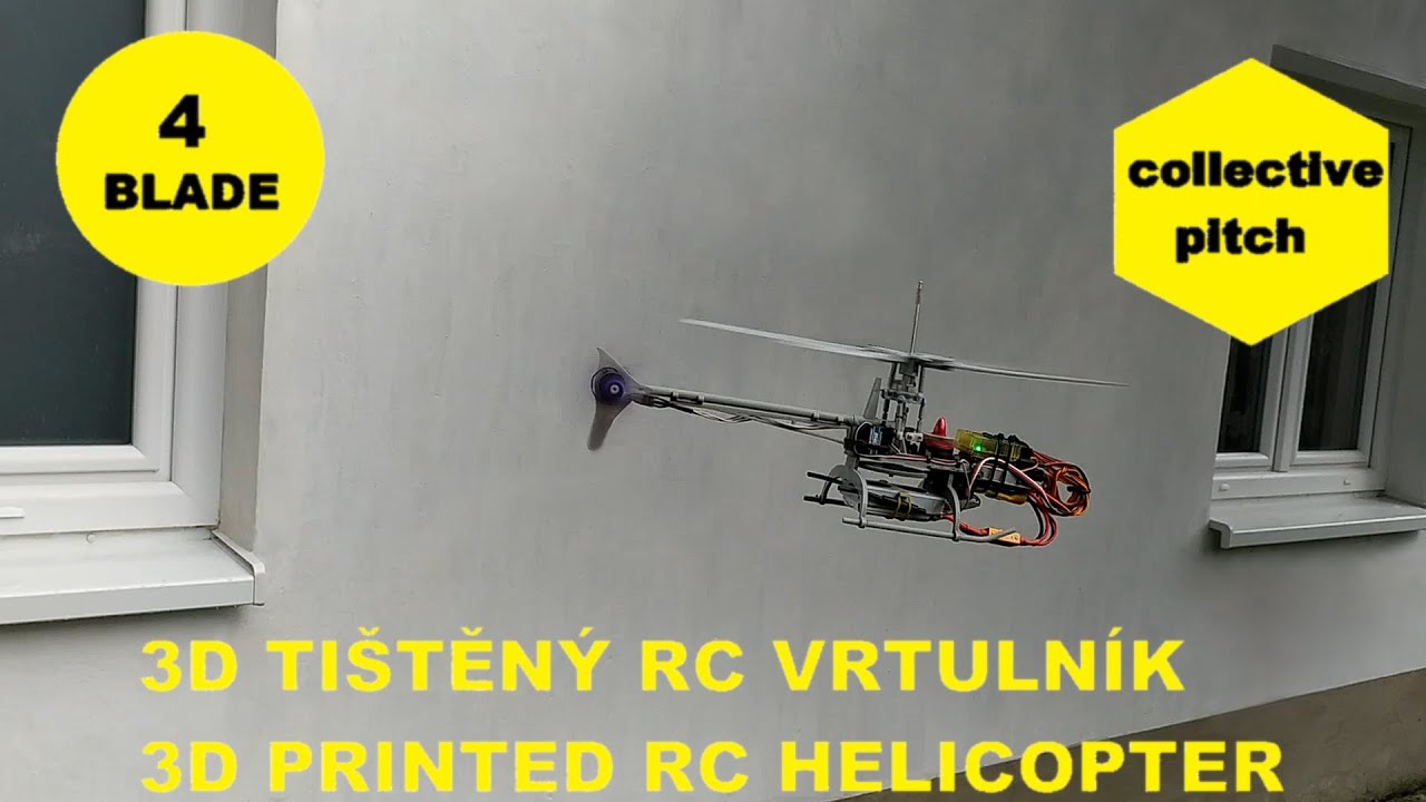 3D tištěný RC vrtulník / 3D printed RC helicopter - YouTube