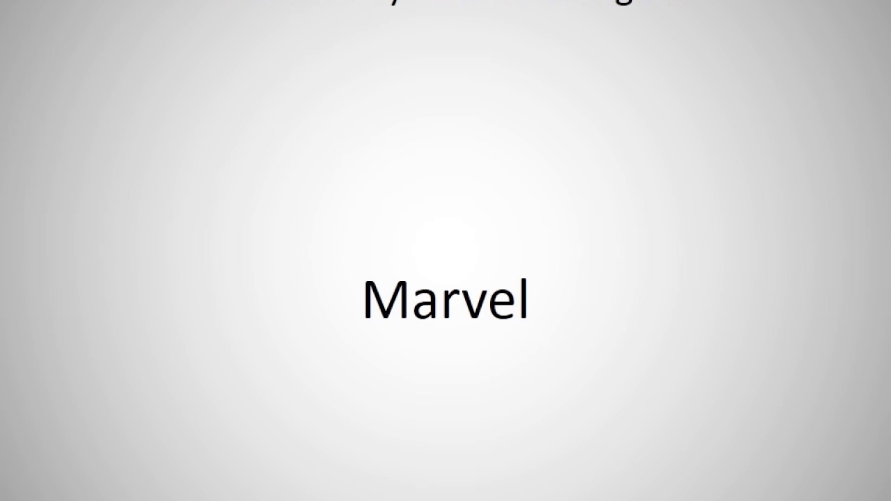How to say Marvel in English? - YouTube