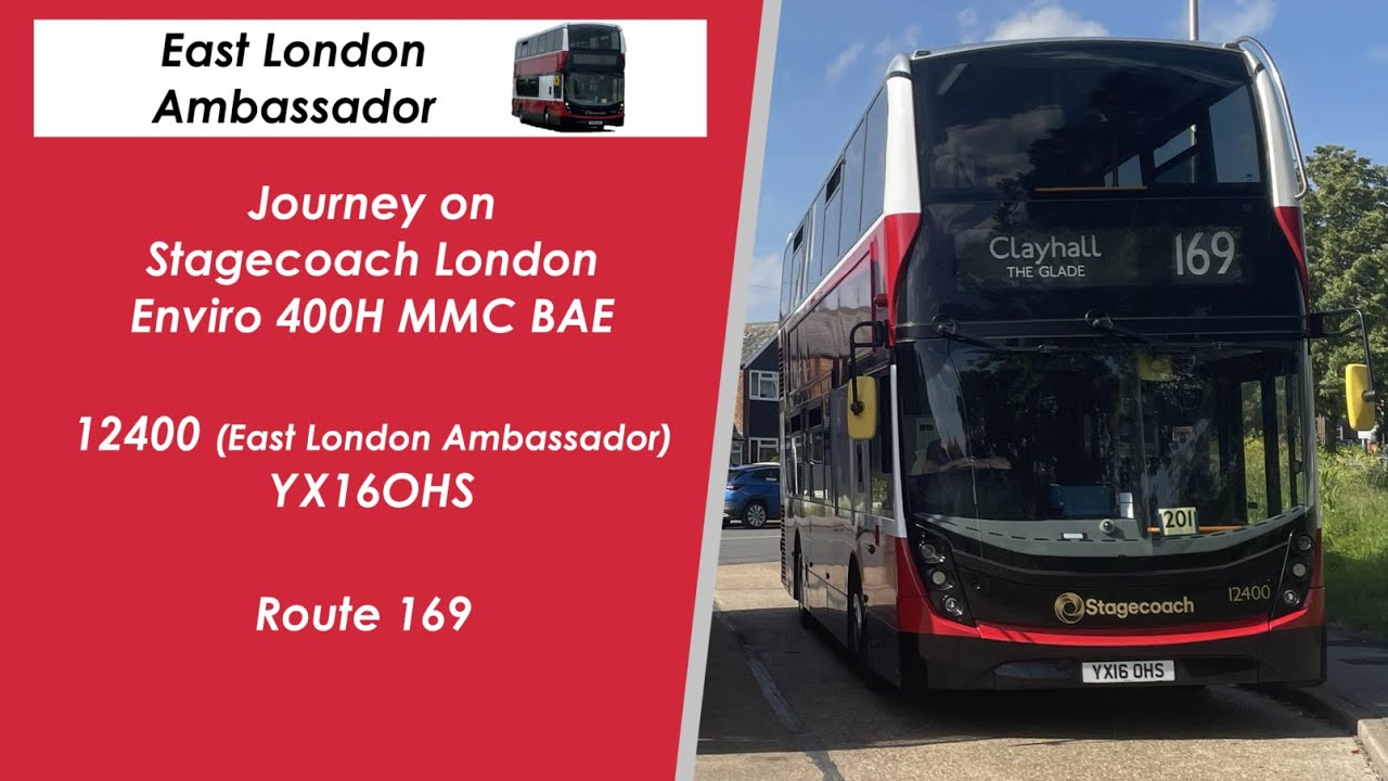(East London Ambassador) Journey on Stagecoach London Enviro 400MMC BAE ...