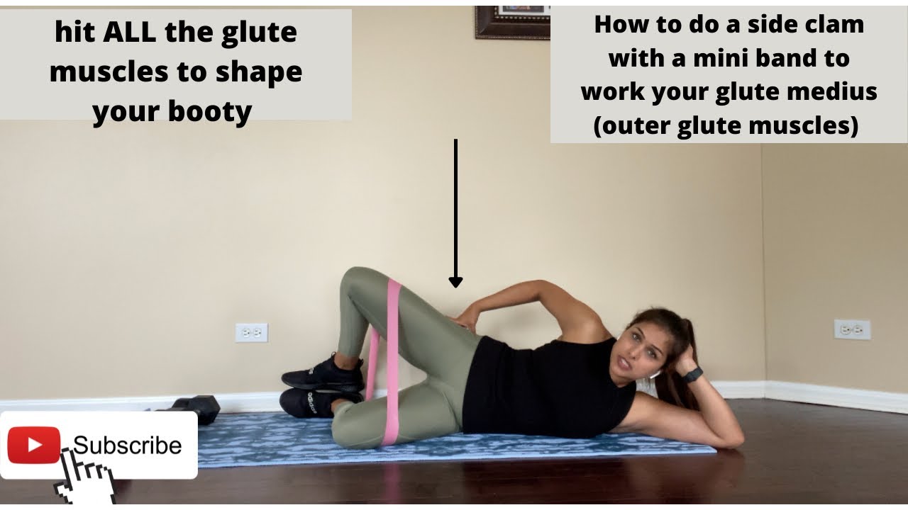 Side clams with mini bands-easy/effective floor exercise for glute ...