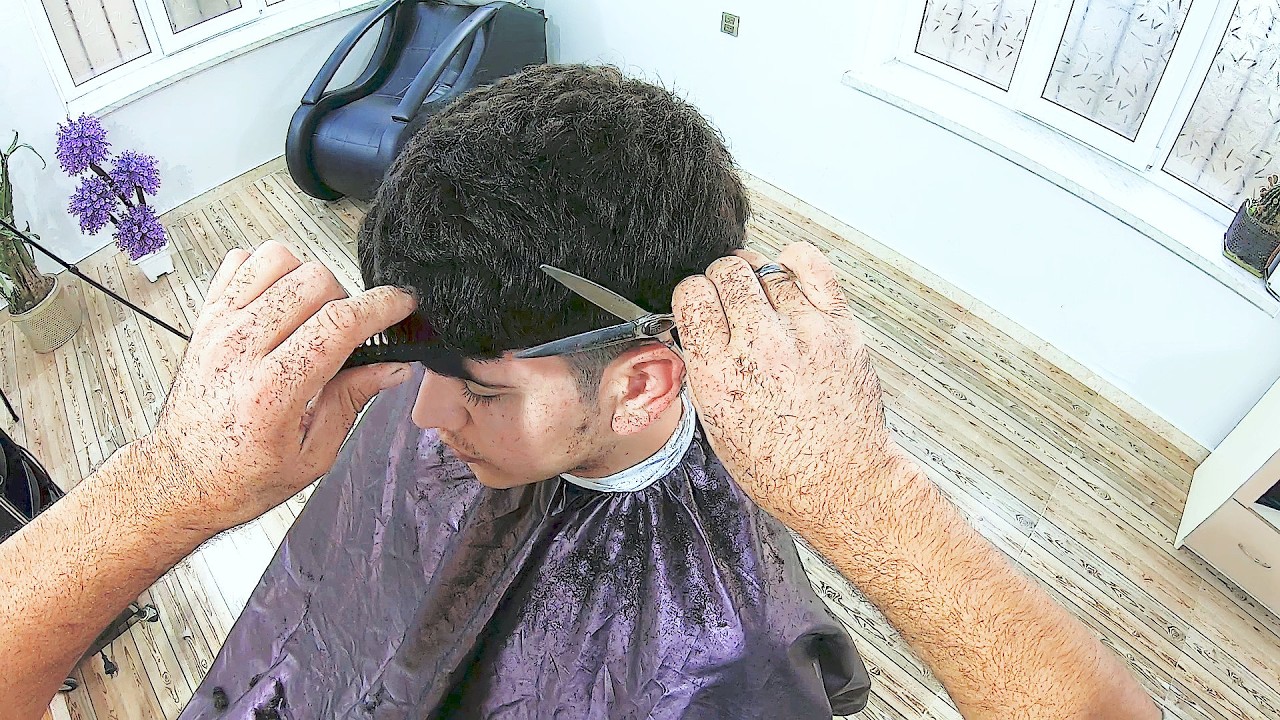 watch a haircut through the eyes of an asmr barber - hair cut tutorial ...