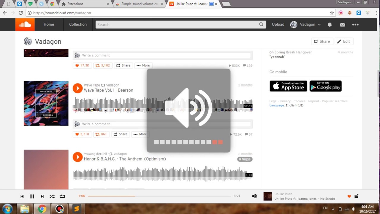Volume controller for chromium based web browsers - YouTube