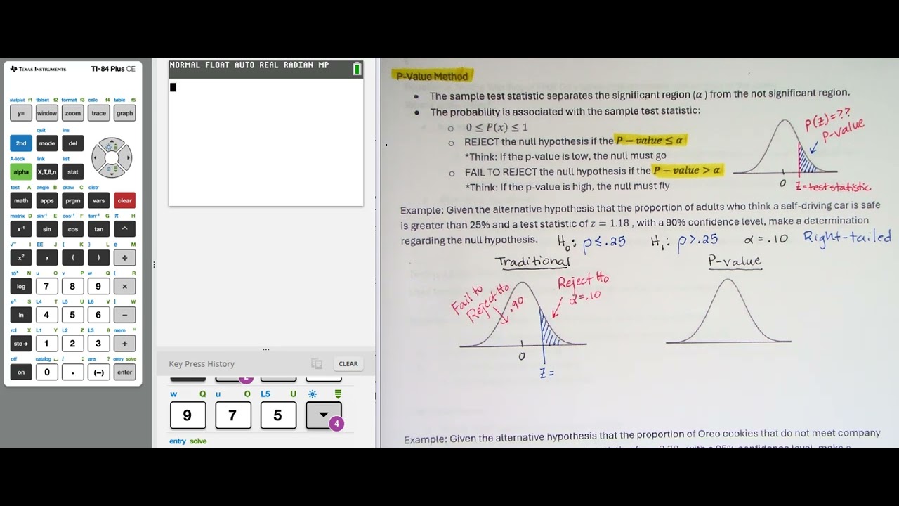 P-Value Method for Hypothesis Testing - YouTube