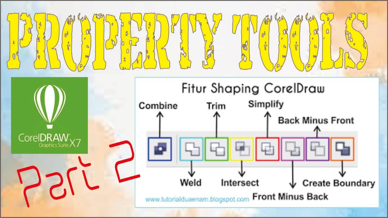 Part 2 Tutorial Coreldraw Untuk Pemula Tentang Shaping Tools | Create ...