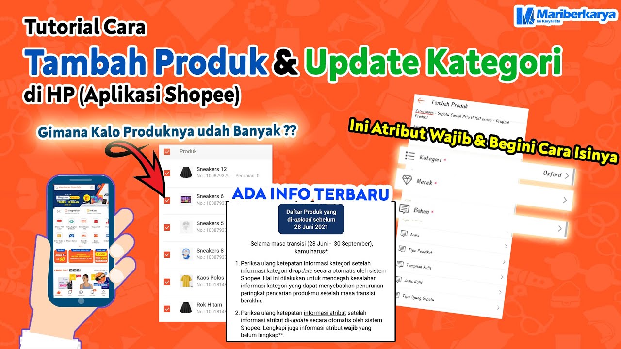 Tutorial Cara Update Kategori dan Atribut | Tambah Produk Shopee di ...