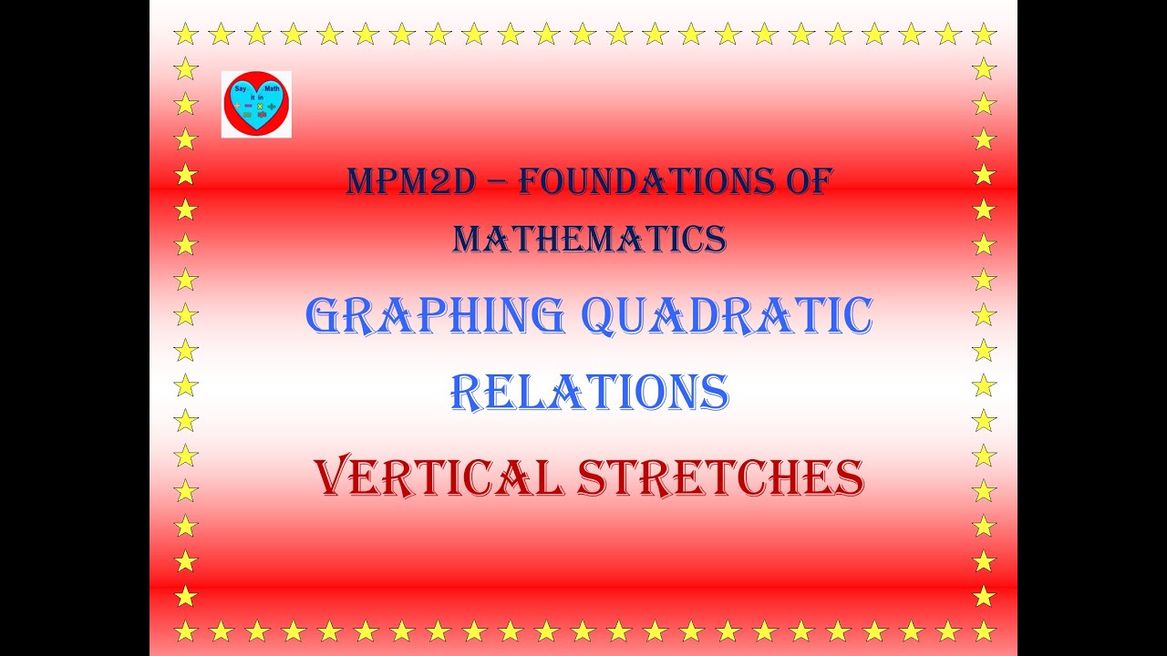 The Graphs of Quadratic Relations_Vertical Stretches - YouTube