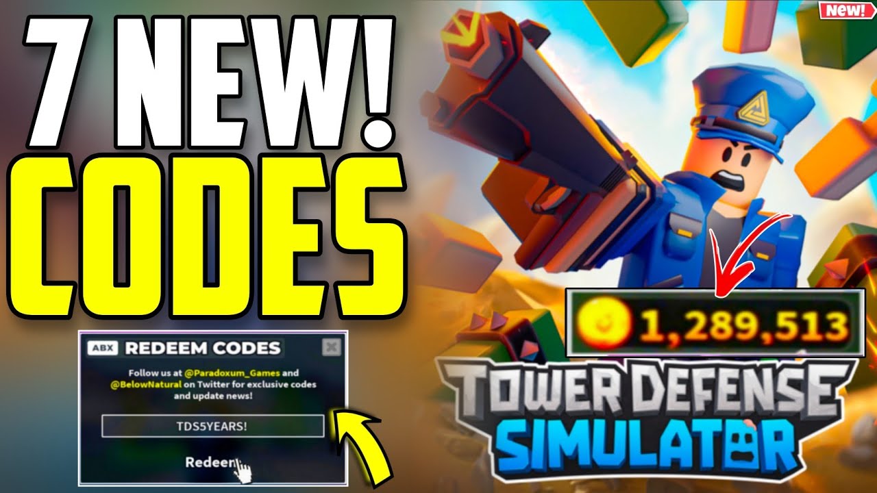UPDATE!! *NEW* CODES⚠️TOWER DEFENSE SIMULATOR ROBLOX CODES 2024 TDS ...